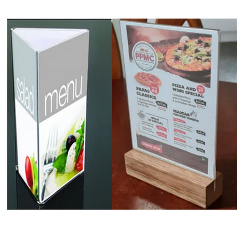 Table Menu Holders, 3 Sided Menus & Stands | Auckland, NZ ...